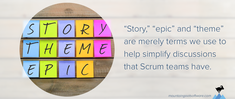 User Stories, Epics and Themes