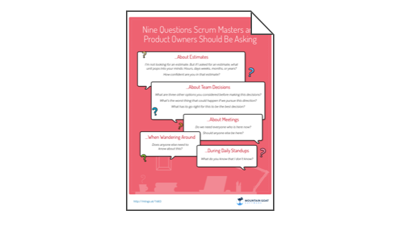 Nine Questions Scrum Masters and Product Owners Should Ask